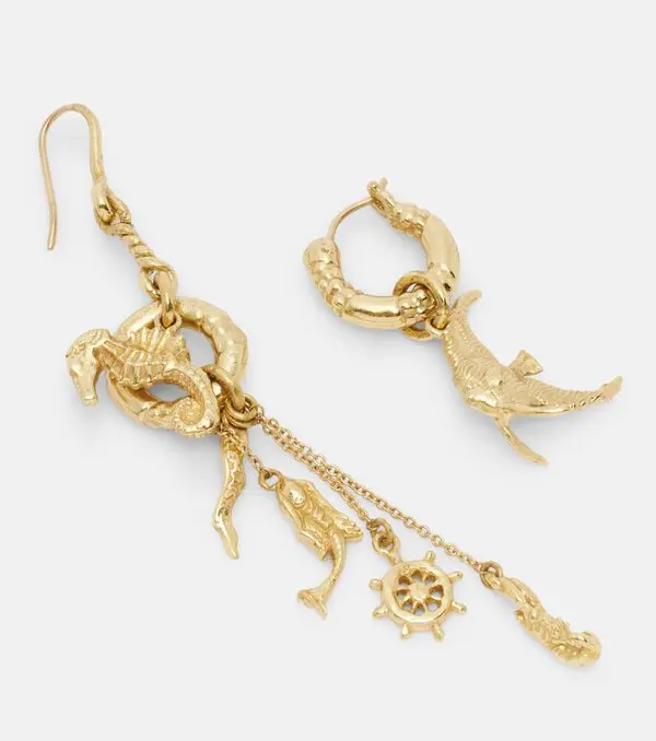 ALEMAIS Alémais Mismatched Sea Drop Earrings