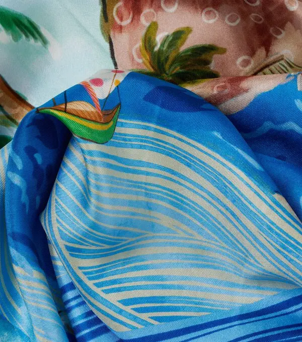 ALEMAIS Alémais Printed Silk Twill Scarf