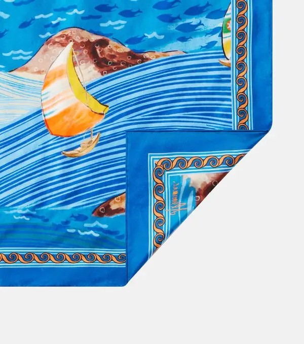 ALEMAIS Alémais Printed Silk Twill Scarf