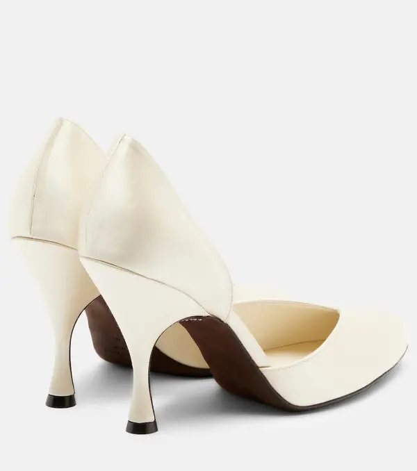 HERBERT LEVINE Embellished Satin Pumps