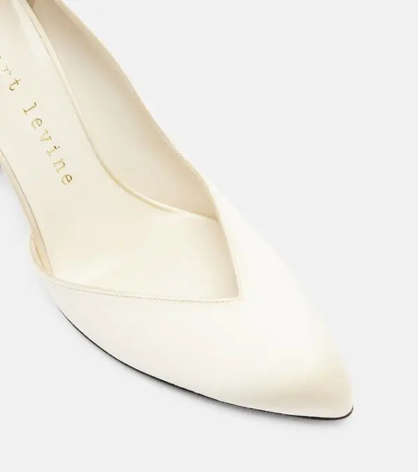 HERBERT LEVINE Embellished Satin Pumps