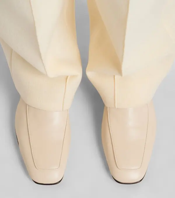 HERBERT LEVINE Fair And Square Leather Loafers - White