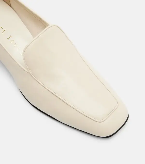 HERBERT LEVINE Fair And Square Leather Loafers - White