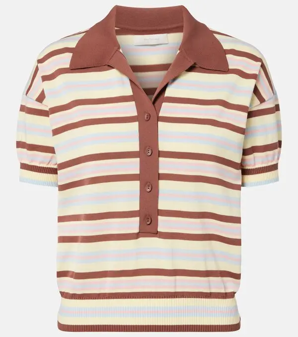 Faithfull The Brand Sable Striped Cotton-blend Polo Shirt - Multicoloured