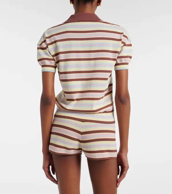 Faithfull The Brand Playa Striped Cotton-blend Shorts - Multicoloured