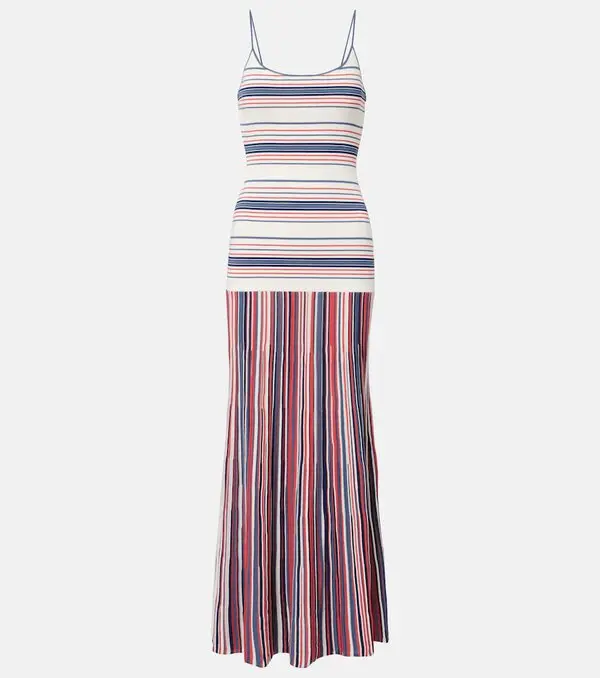 Faithfull The Brand Citara Striped Cotton-blend Maxi Dress - Multicoloured