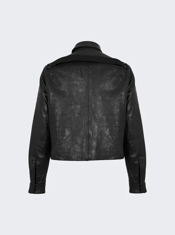 Rick Owens Tour Alice Leather Shirt Jacket - Black
