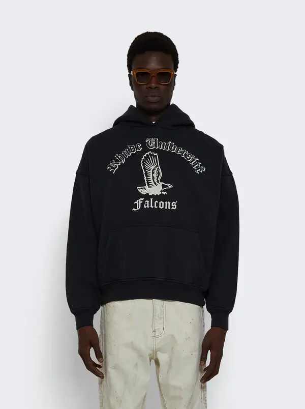 Rhude Collegiate Falcons Hoodie - Black