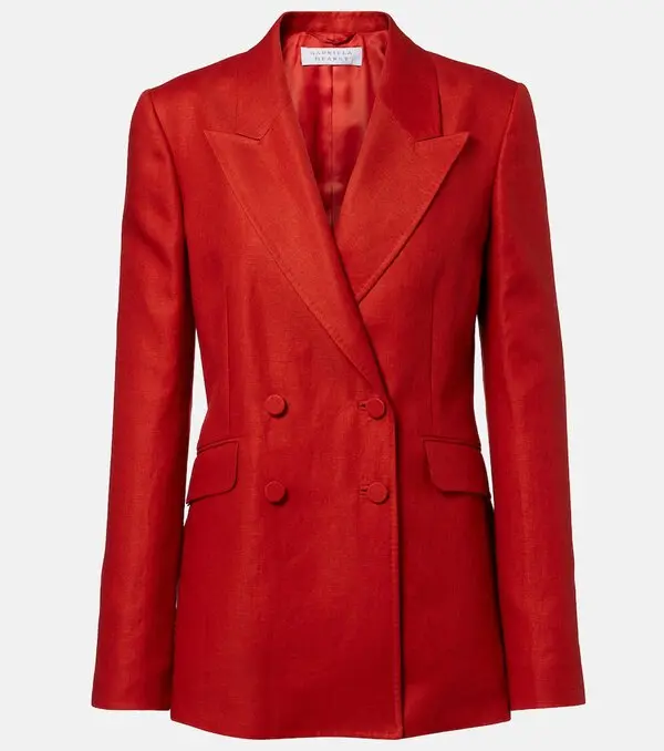 Gabriela Hearst Angela Linen Twill Blazer - Orange