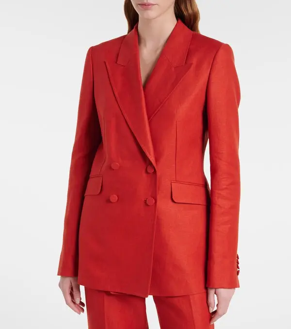 Gabriela Hearst Angela Linen Twill Blazer - Orange