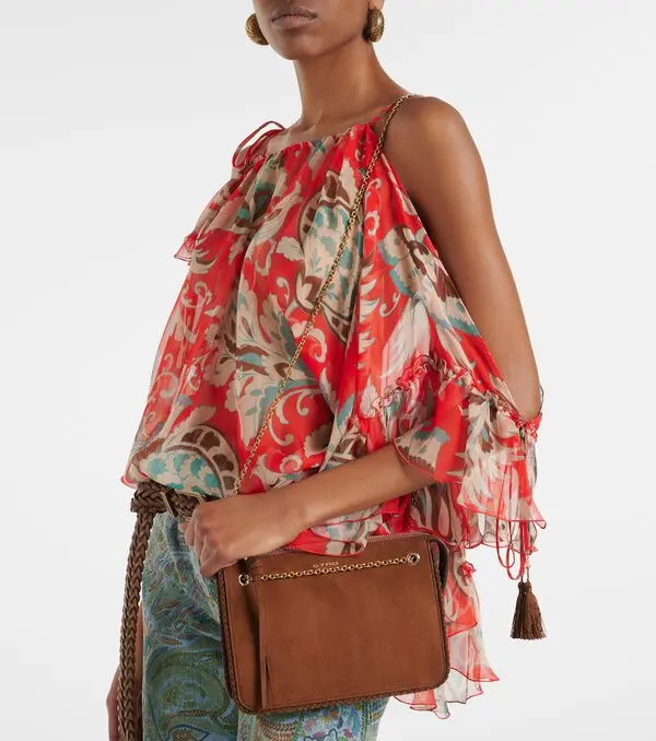 Etro Suede Crossbody Bag