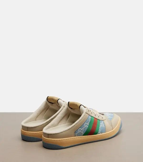 Gucci Screener Faux Pearl-embellished Mules