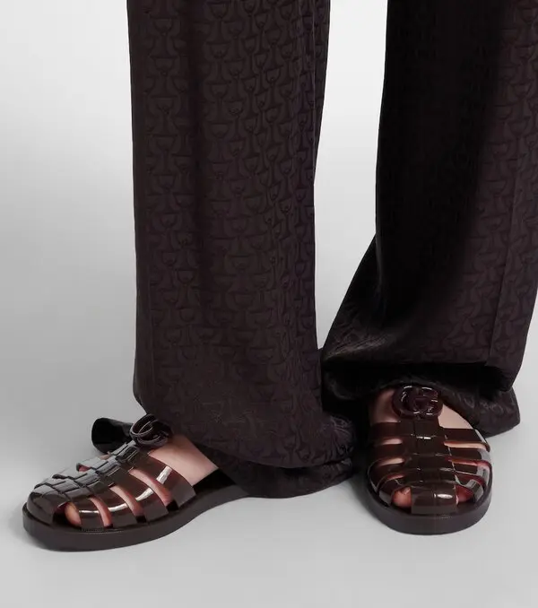 Gucci Double G Fisherman Sandals - Brown