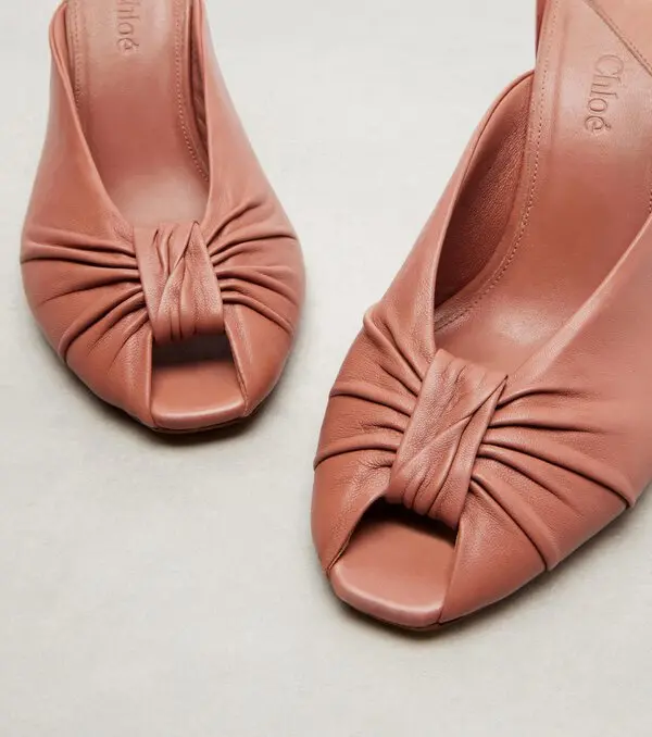 Chloé Suzie Leather Mules - Brown