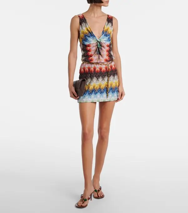 Missoni Gathered Lamé Top