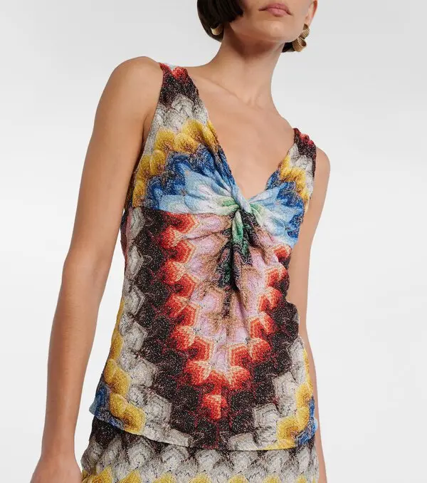 Missoni Gathered Lamé Top