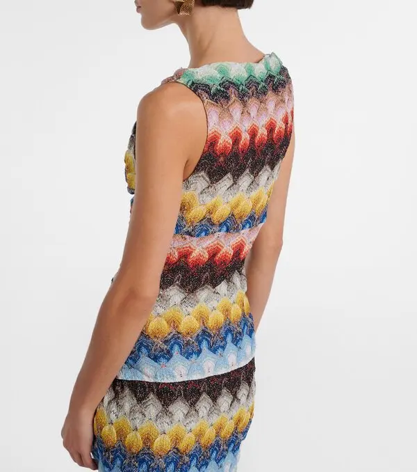 Missoni Gathered Lamé Top