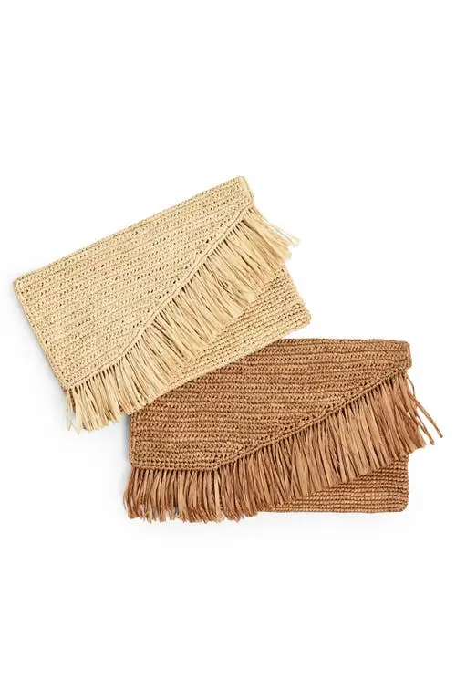 Vitamin A® Paloma Raffia Clutch - Natural