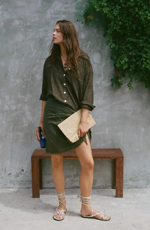 Vitamin A® Paloma Raffia Clutch - Natural