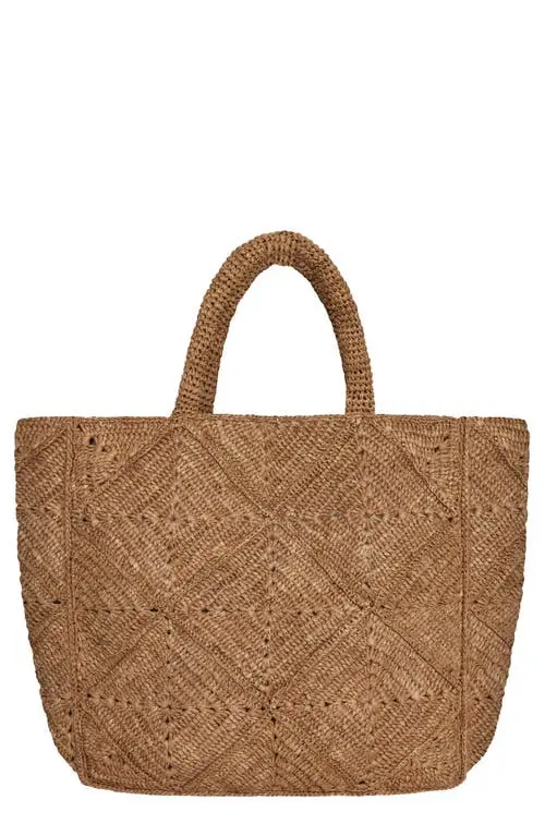 Vitamin A® Cala Raffia Tote - Caramel