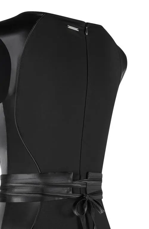 Manière De Voir Satin Contour Flared Jumpsuit