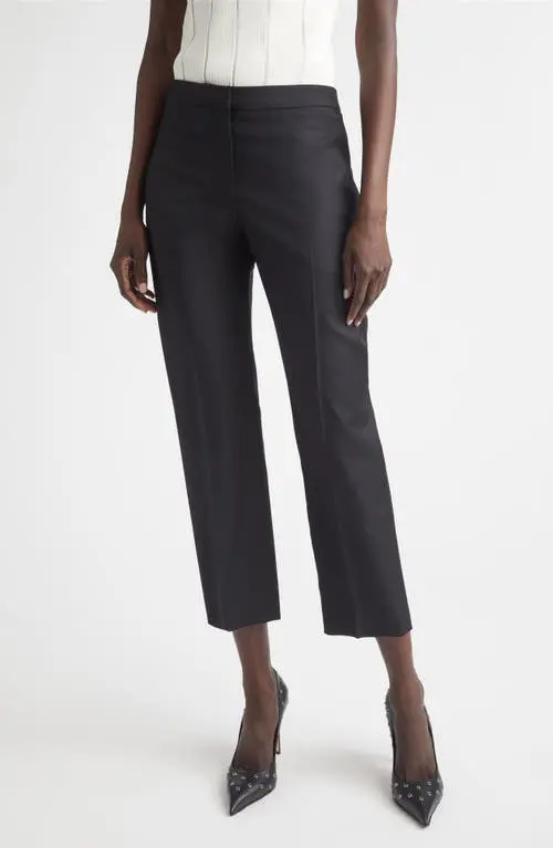 Alexander McQueen Wool Cigarette Trousers - Black