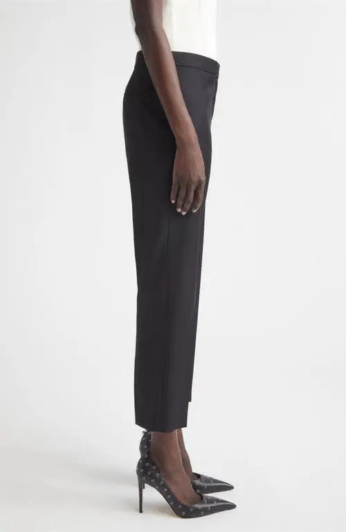 Alexander McQueen Wool Cigarette Trousers - Black