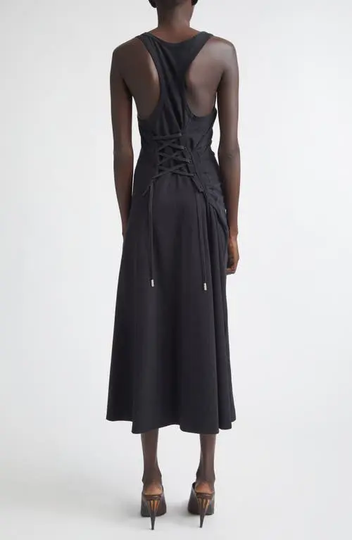 Alexander McQueen Ruched Cotton Jersey Tank Dress