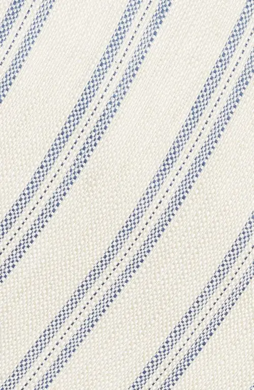 Canali Stripe Silk And Linen Necktie - Beige