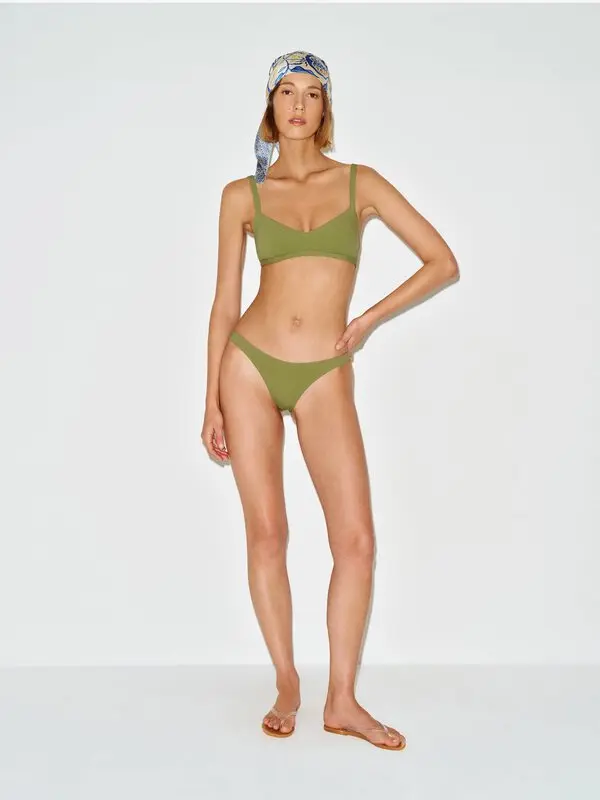 REFORMATION Soleil Bikini Top - Green
