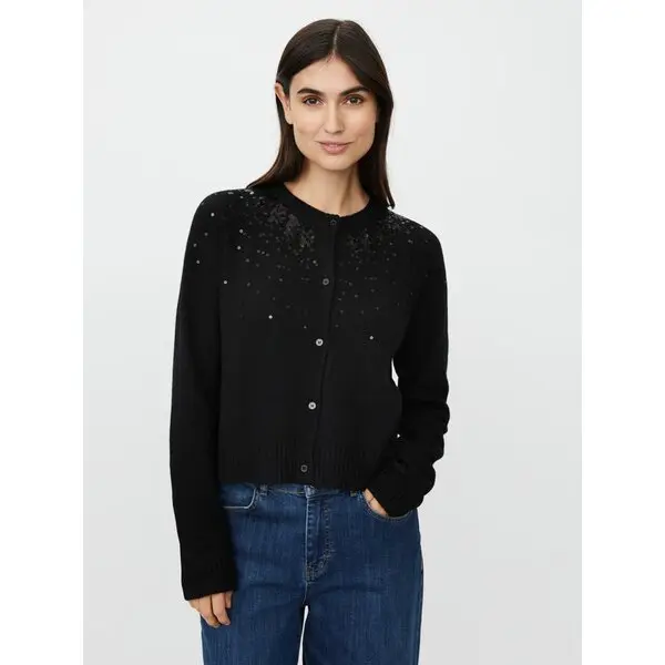 MASAI COPENHAGEN Malitana Sequined Button-front Cardigan