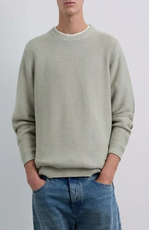 SCALPERS Structure Tricot Knit Sweater - Lightkhaki