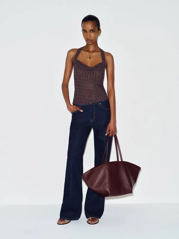 REFORMATION Hastings Halter Top - Brown