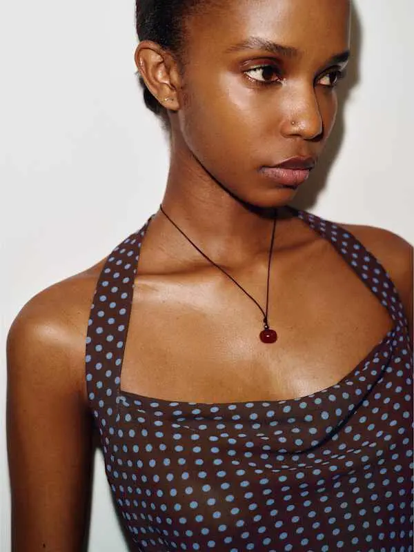 REFORMATION Hastings Halter Top - Brown