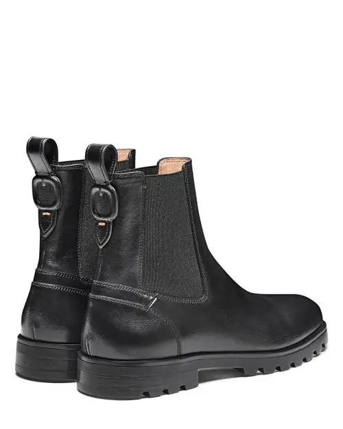 Santoni Leather Chelsea Boot