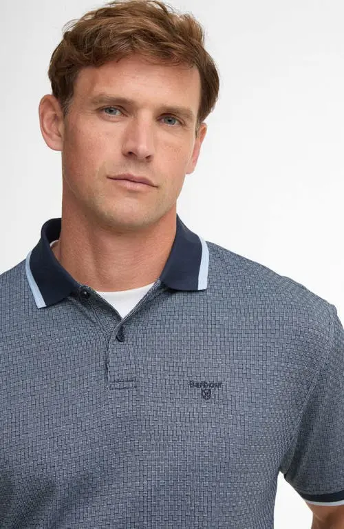 Barbour Texture Polo - Navy