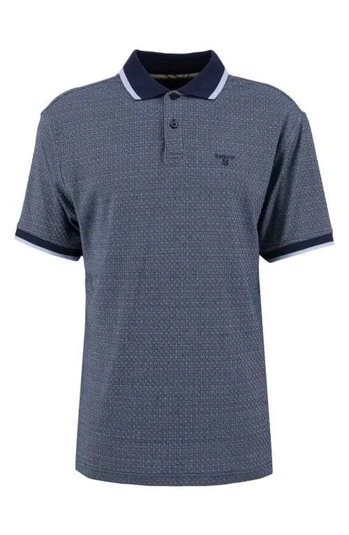 Barbour Texture Polo - Navy