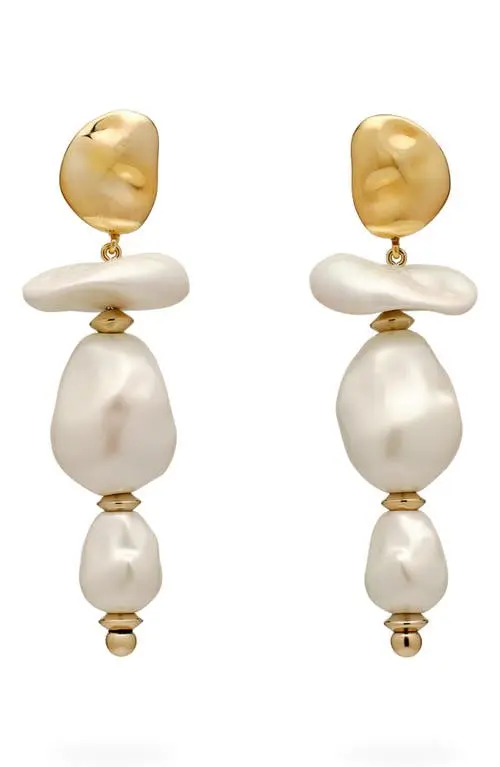 Cult Gaia Fabbie Faux Drop Earrings - Pearl