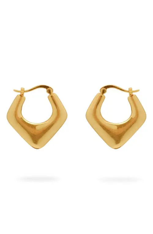 Cult Gaia Leila Huggie Hoop Earrings - Antique Brass