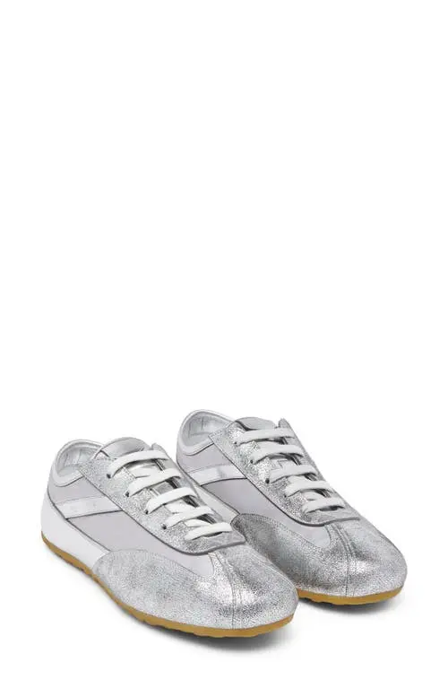 Alexander McQueen Boxe Metallic Low Top Sneakers - Champagne