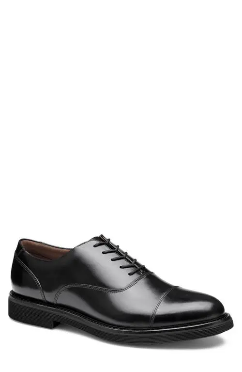 Johnston & Murphy Cap Toe Oxford - Black Full Grain