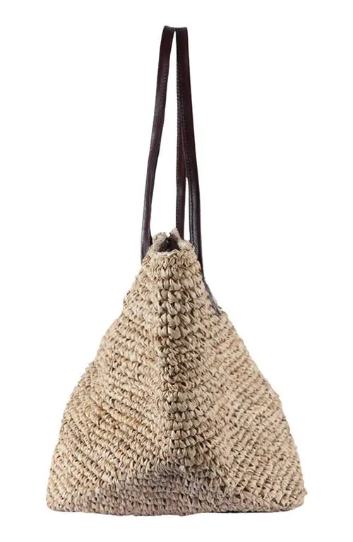 JELAVU Woven Raffia Tote - Natural