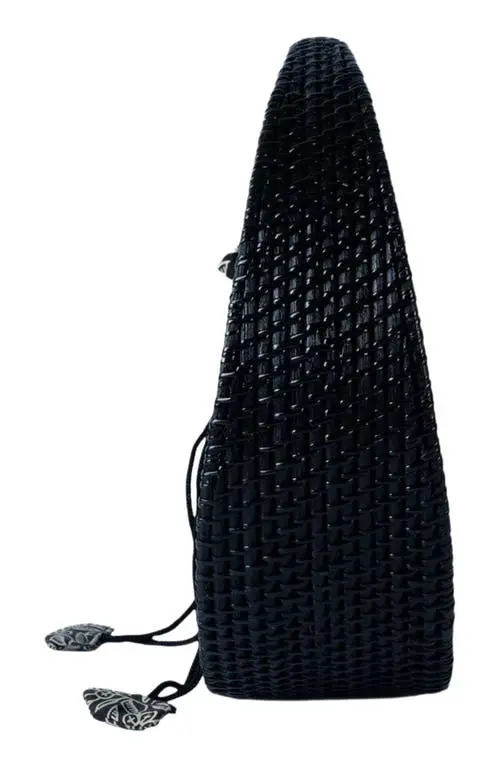 JELAVU Felicita Rattan Shoulder Bag - Black