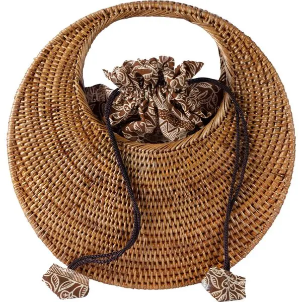 JELAVU Felicita Rattan Shoulder Bag - Natural