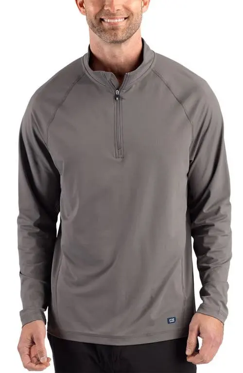 Cutter & Buck Prospect Epic Confidence Featherlight Performance Quarter Zip Pullover - Elemental Grey