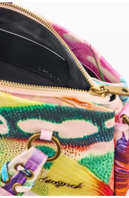 Desigual Printed Denim Shoulder Bag