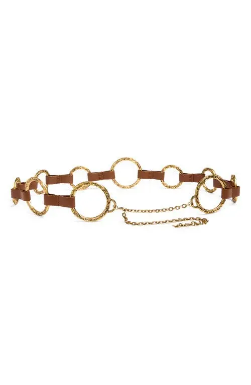 Zimmermann Solena Chain And Leather Belt - Gold