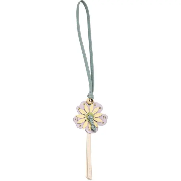 Zimmermann Brightside Leather Bag Charm - Lilac/sky
