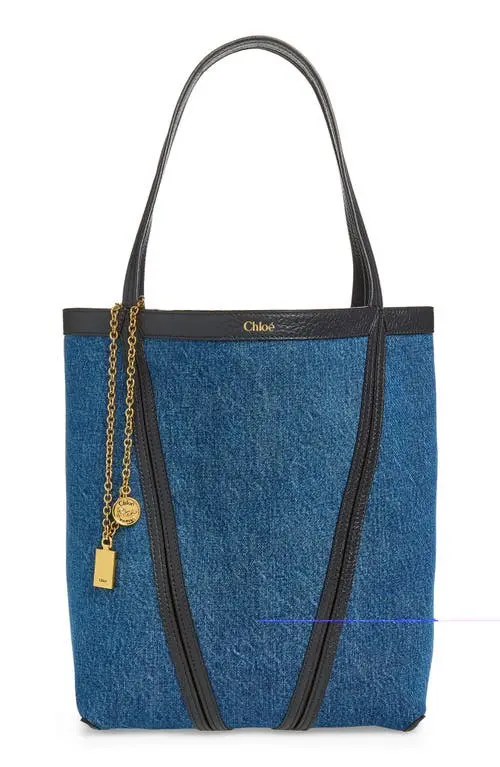 Chloé Denim Spin Tote - Ashes Blue
