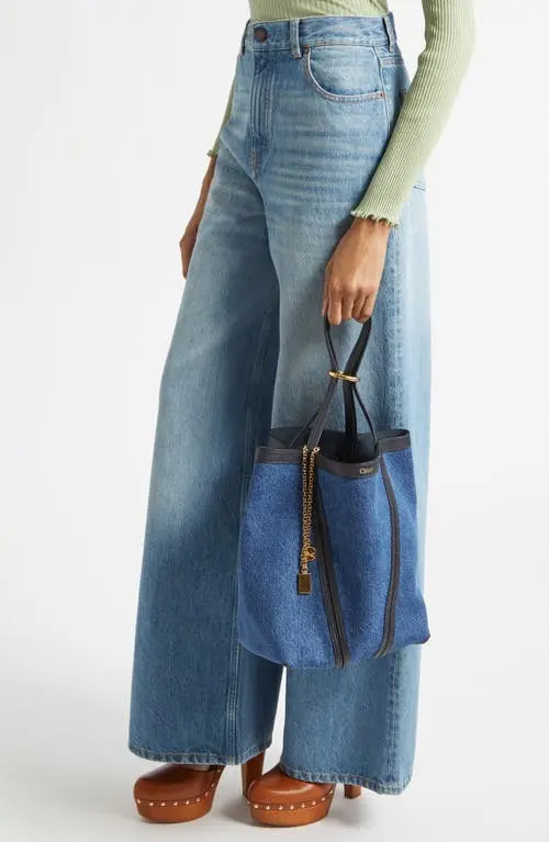 Chloé Denim Spin Tote - Ashes Blue